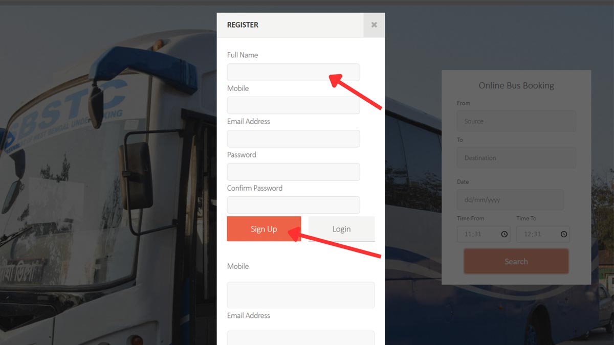 How To Register On SBSTC Bus Ticket Booking Portal Online